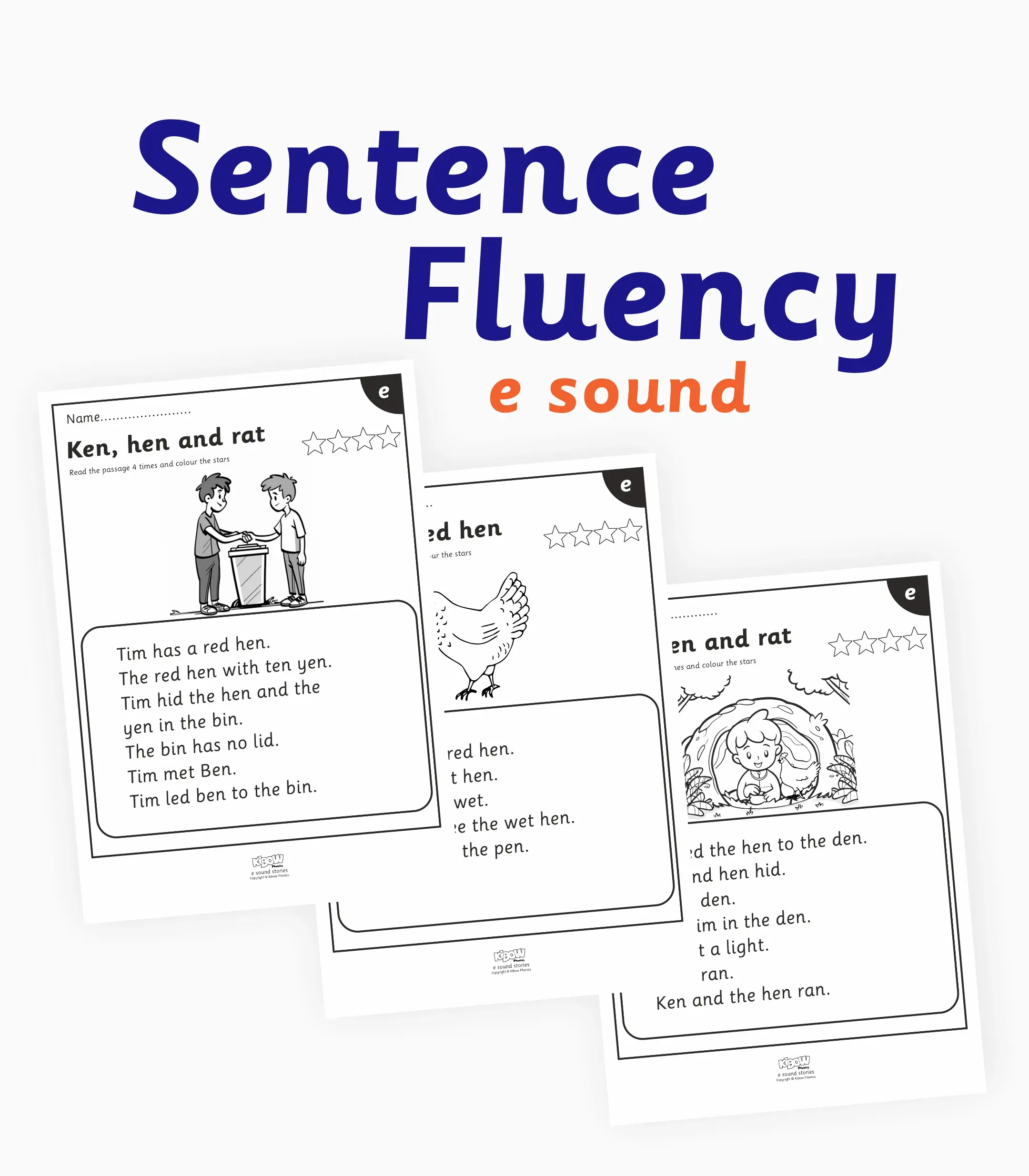 Sentence Fluency Worksheets Bundle e Sound - kibowphonics.com